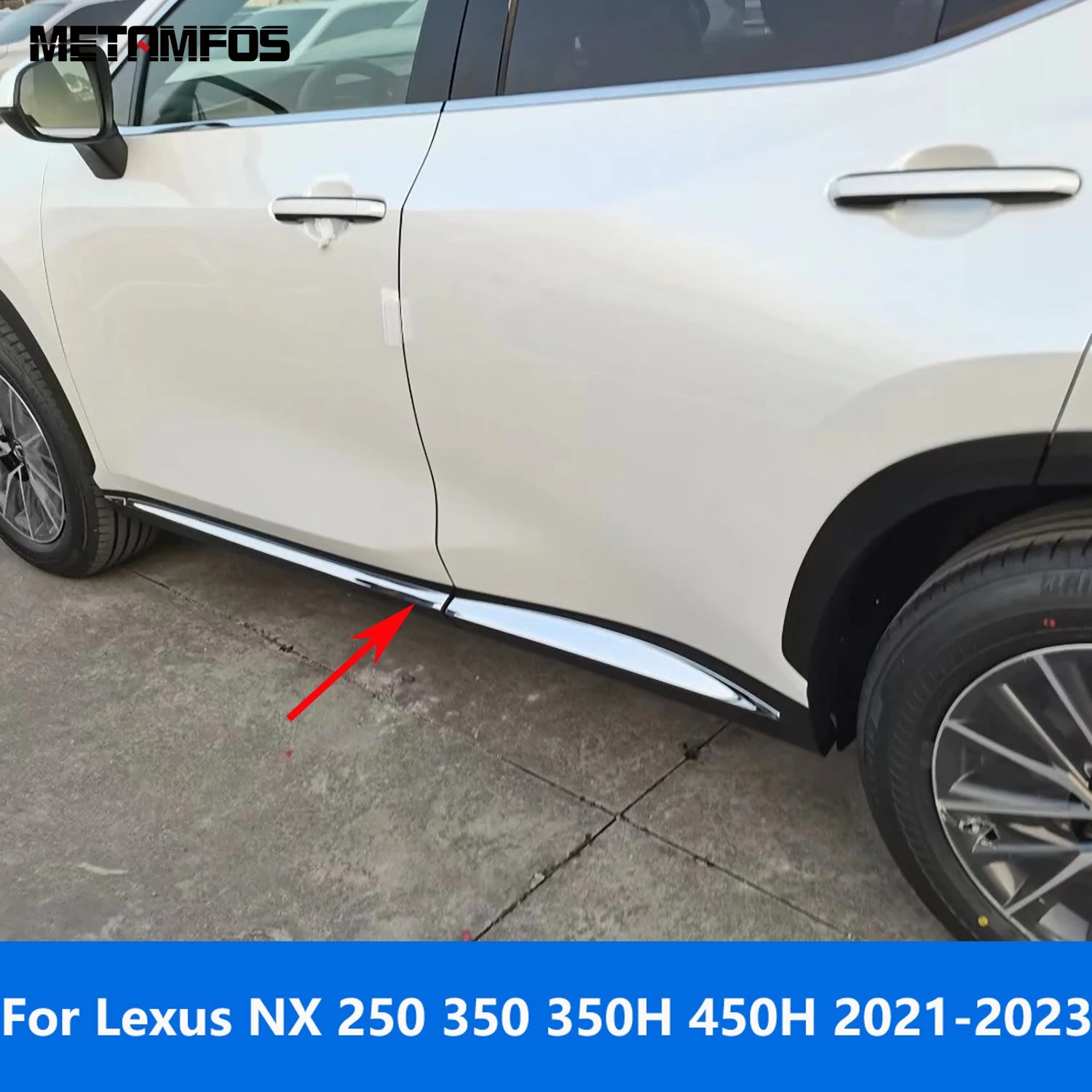 For-Lexus-NX-250-350-350H-450H-2021-2022-2023-Chrome-Door-Side-Line ...