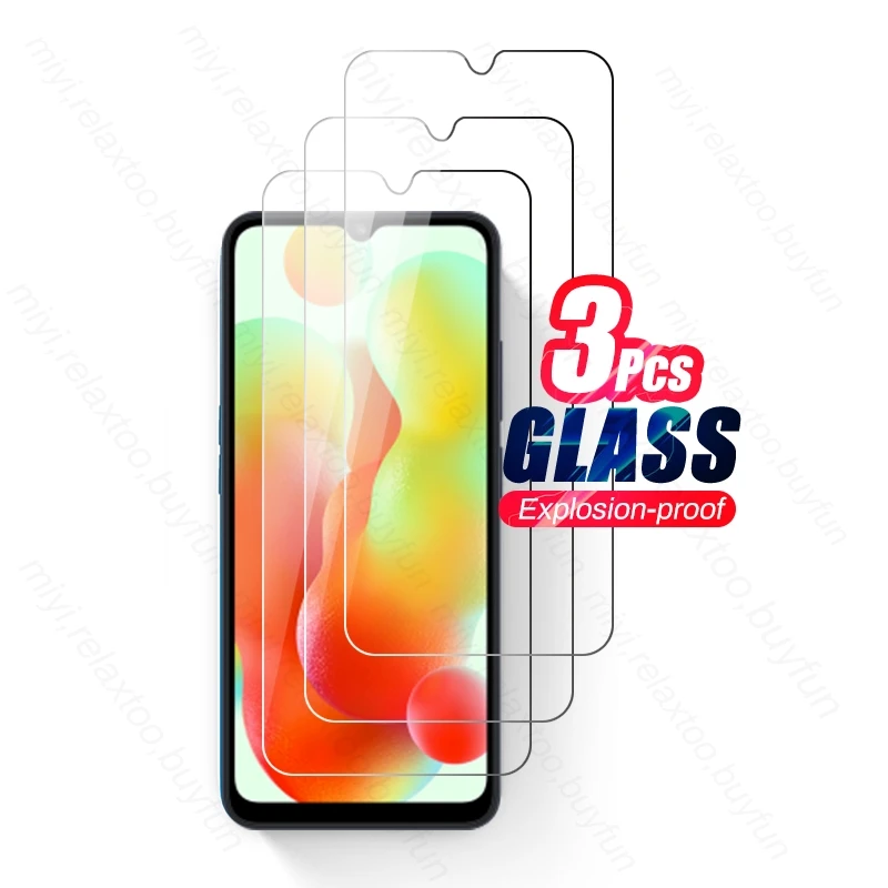Redmi12C Glass 3PCS 9H Tempered Glass For Redmi 12C 12 C 4G 22120RN86G ...