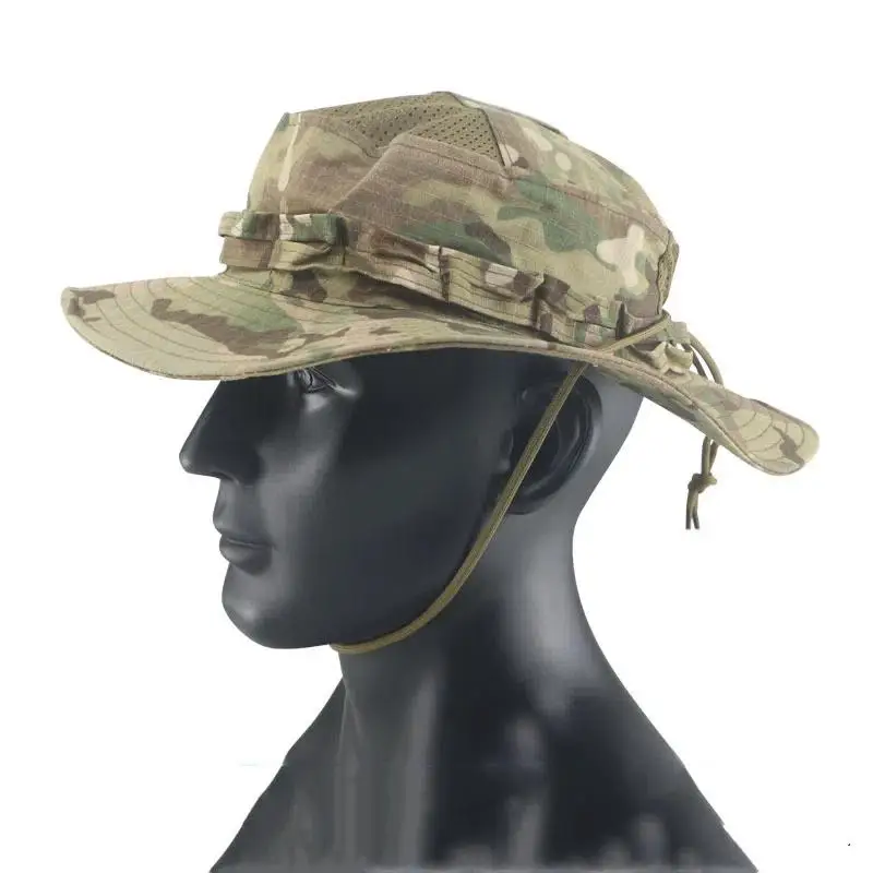 Summer Camouflage Benny Hat Tactical Round Edge Hat Fisherman Hat ...