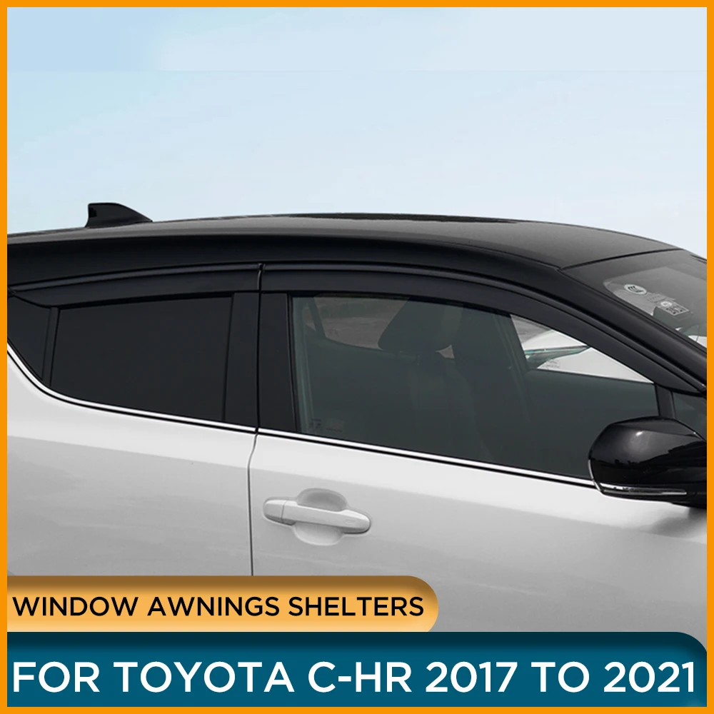 Window-Awnings-Shelters-For-Toyota-CHR-2021-2020-2019-Exterior-Car ...