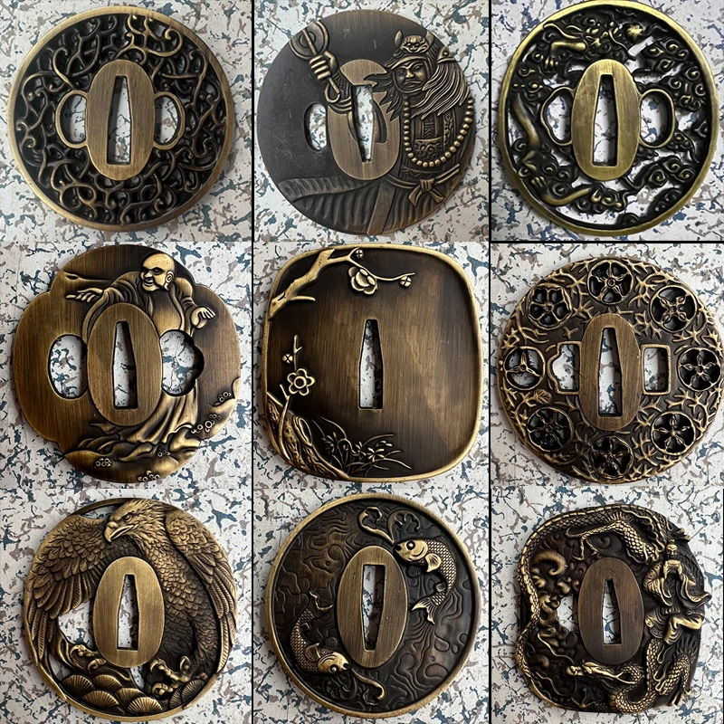 Handmade Katana Tsuba Alloy Guard Quality Tanto Wakizashi Accessory For ...
