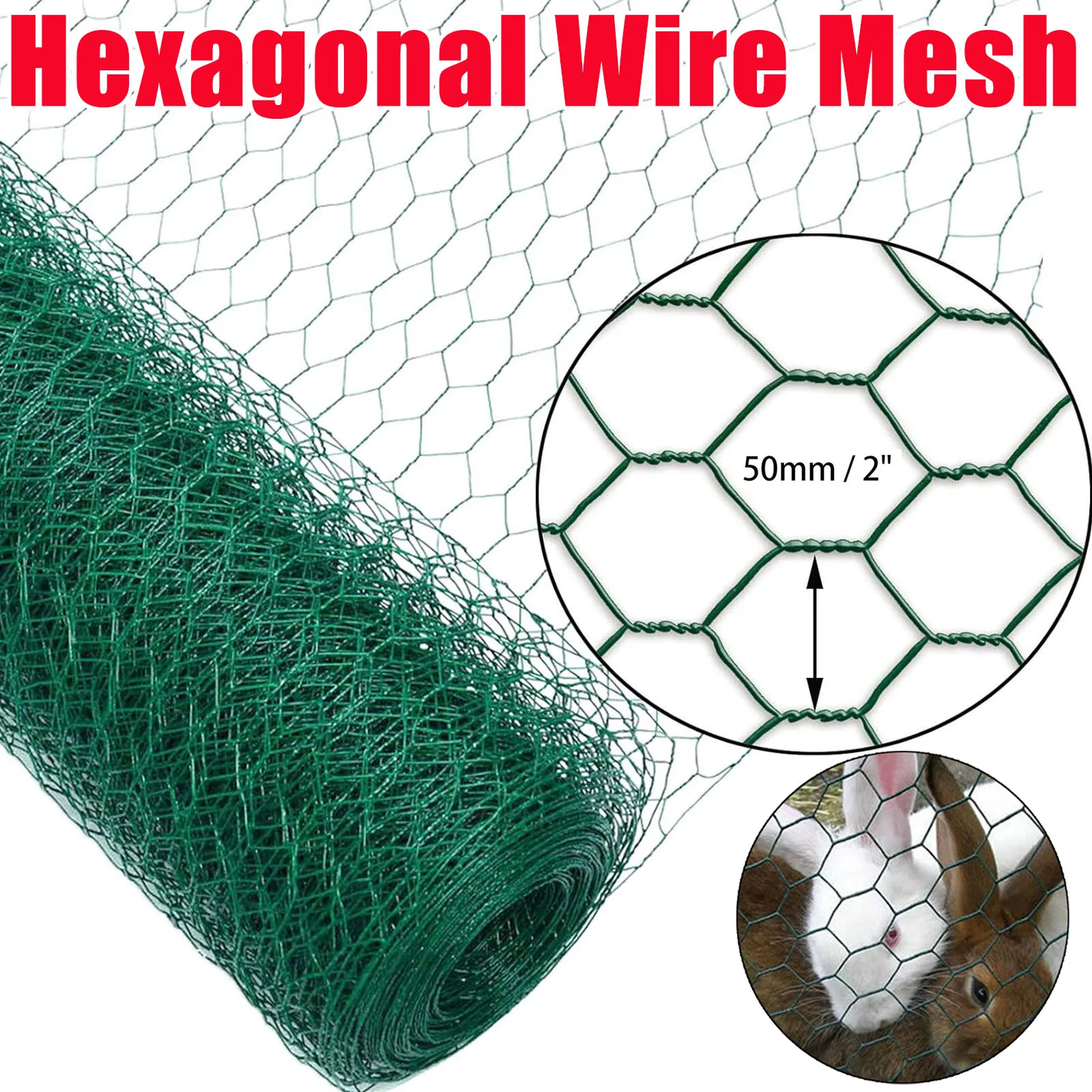 DayPlus-PVC-Coated-Wire-Fencing-Galvanized-Hexagonal-Wire-Mesh-Garden ...