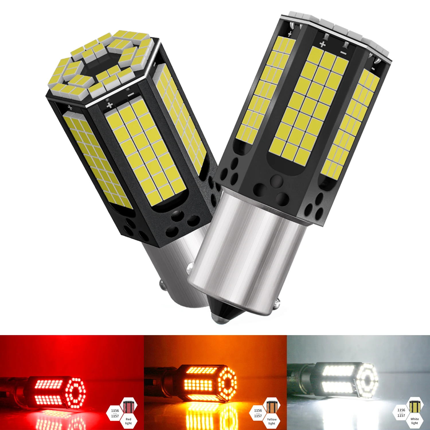 1X-Super-Bright-CANBUS-LED-Car-Light-Bulbs-S25-1156-1157-BAY15D-P21-5W ...