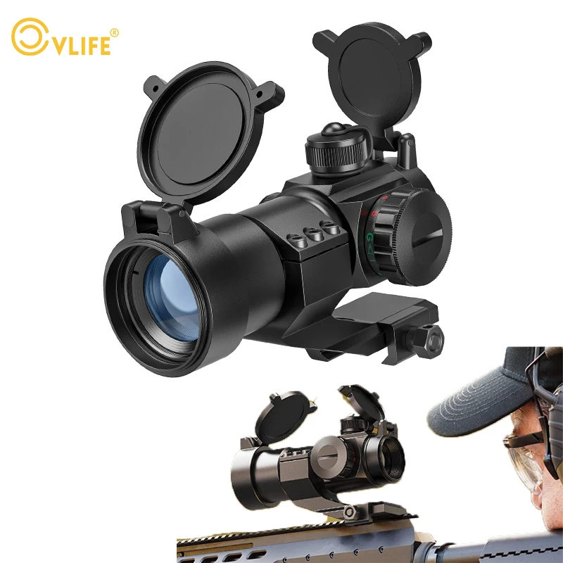 Red-Green-Dot-Sight-1x30mm-With-Cantilever-Mount-Tactical-Riflescope ...