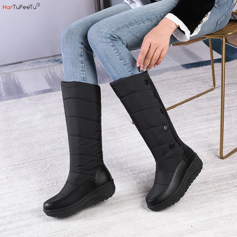 Wedges-Snow-Boots-Women-s-Platform-Winter-Waterproof-Boots-2024-Warm ...