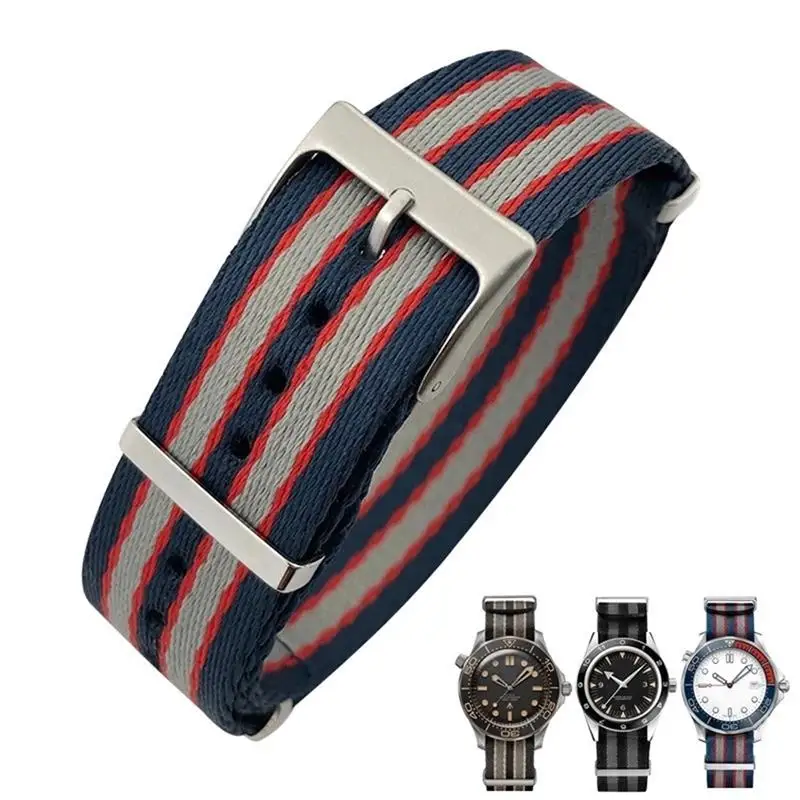 HAODEE-20mm-High-Density-Nylon-Canvas-Strap-Fit-for-Omega-Seamaster-300 ...