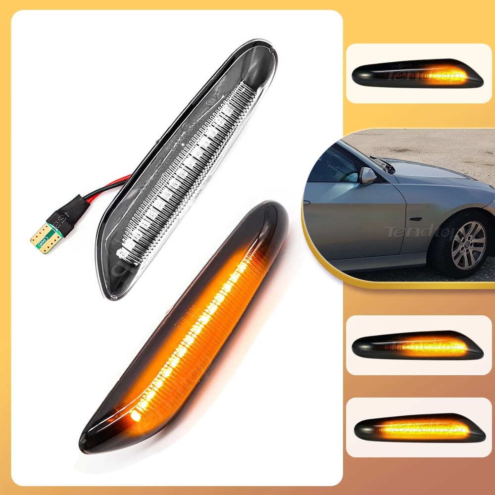 Sequential Led Flashing Dynamic Turn Signal Side Marker Light For Bmw ...