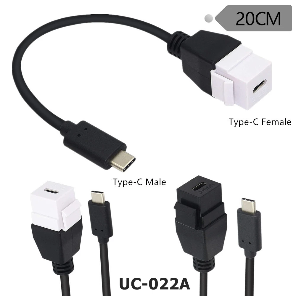 USB 3.1 Type C Keystone Male Female to Female USB C Coupler Inserts ...