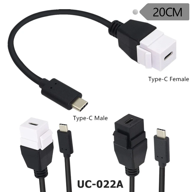 USB 3.1 Type C Keystone Male Female to Female USB C Coupler Inserts ...