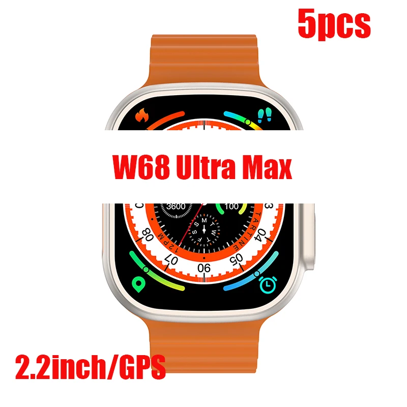 5 Pçs W68 + Ultra 2.2 Polegada W68 Ultra Max Relógio Inteligente Para ...