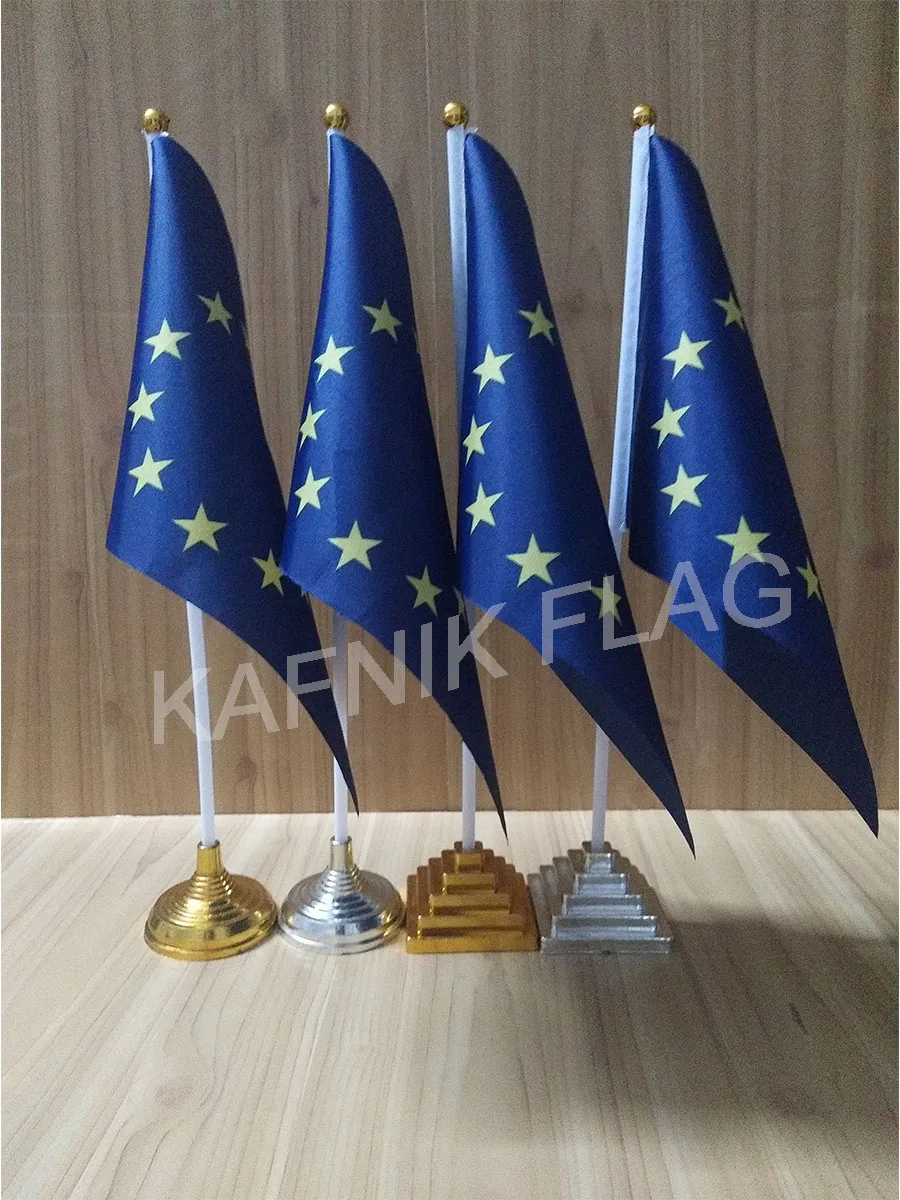 KAFNIK,5/10pcs a lot European Union table desk flag banner 14*21cm flag ...