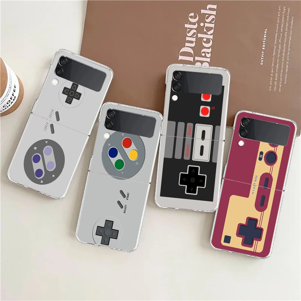 Video Game Boy Vintage GamePad Clear Phone Case For Samsung Z Flip 4 5 ...