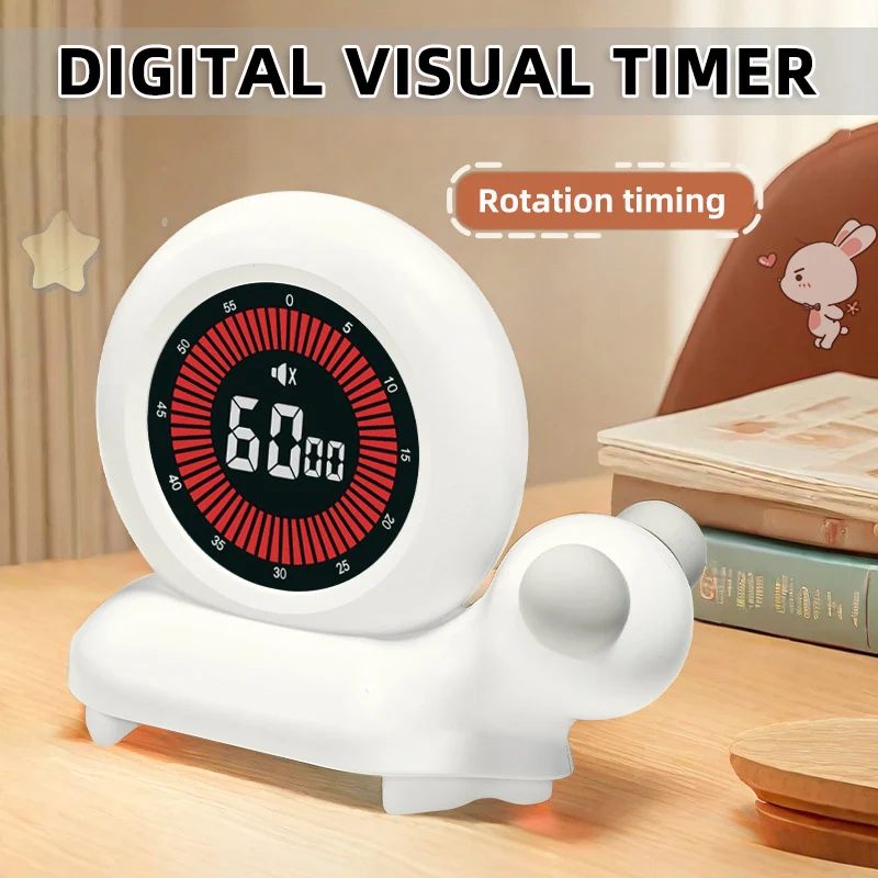 60 Minute LED Visual Timer,Positive/Countdown Rotary Timer Rechargeable ...