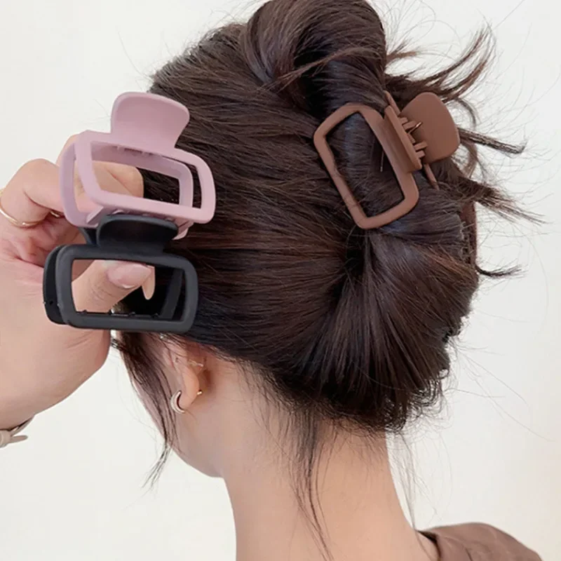 Small-Hair-Claw-Clips-Women-Girls-5-2cm-Square-High-Ponytail-Clip-Clamp ...