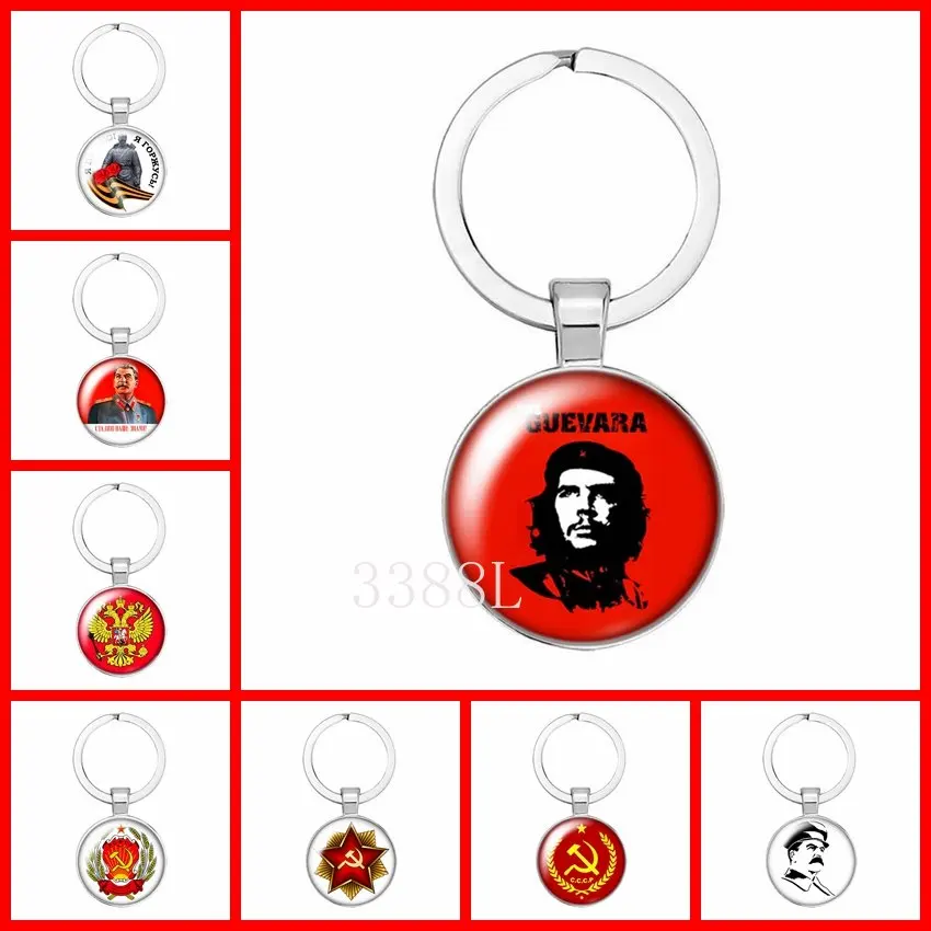 Popular-Jewelry-Dome-Glass-Alloy-Keychain-CCCP-USSR-Communism-Che ...