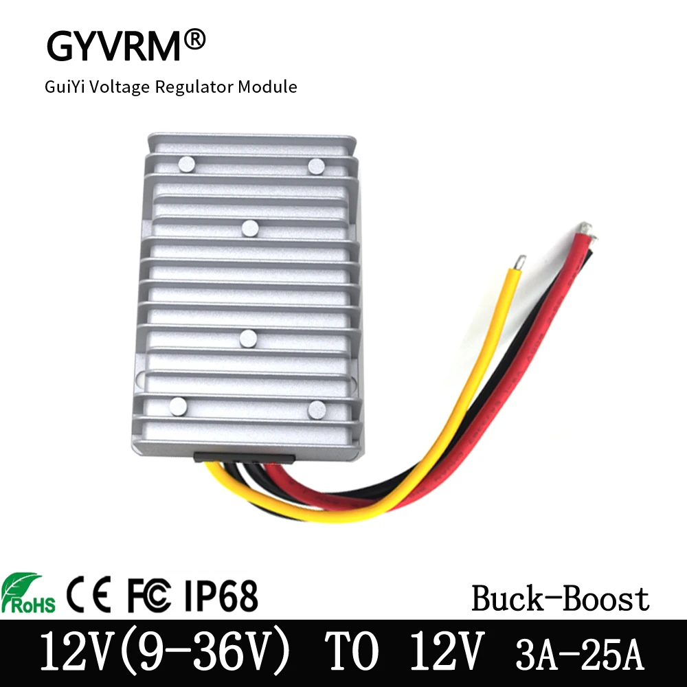 GYVRM DC DC 12V Stabilizer 9-36V to 12V 3A-25A Buck Boost Converter 12V ...