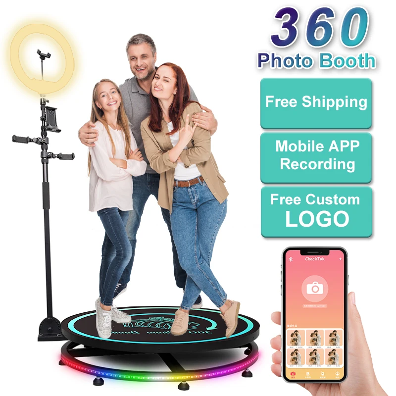 New Technology 360 Photobooth Shell Kiosk Props Machine Enclosure Video Booth Ipad 360 Degree ...