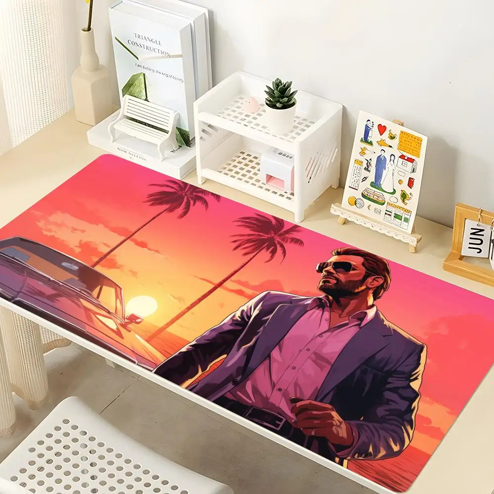 Game Cartoon G-GTA 6 Mouse Pad Gaming Mousepad Abstract Large ...
