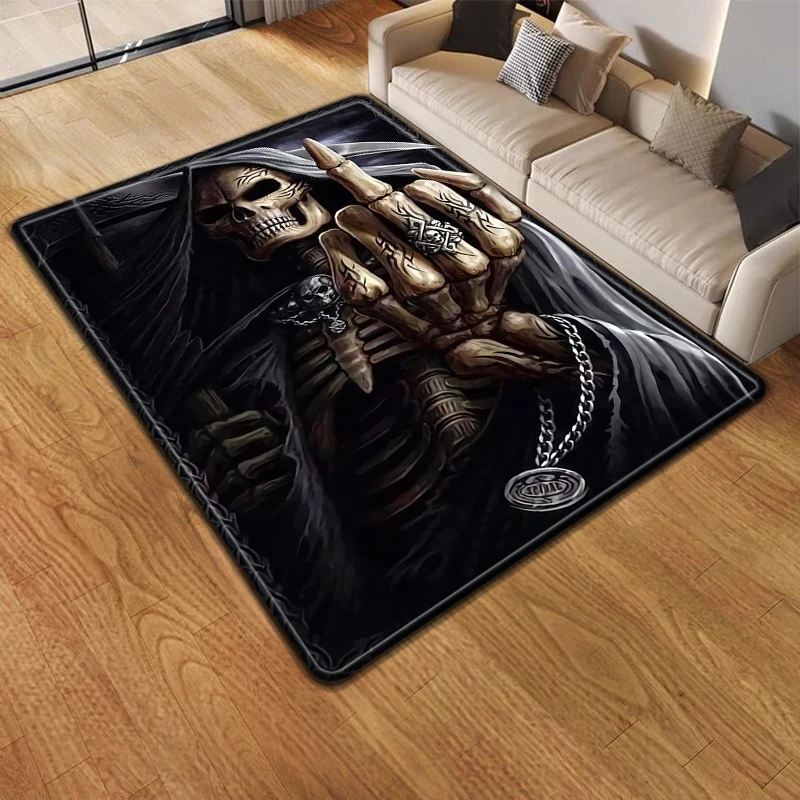 Death-Human-Skeleton-Horror-Skull-Carpet-Kitchen-Mat-Entrance-Doormat ...
