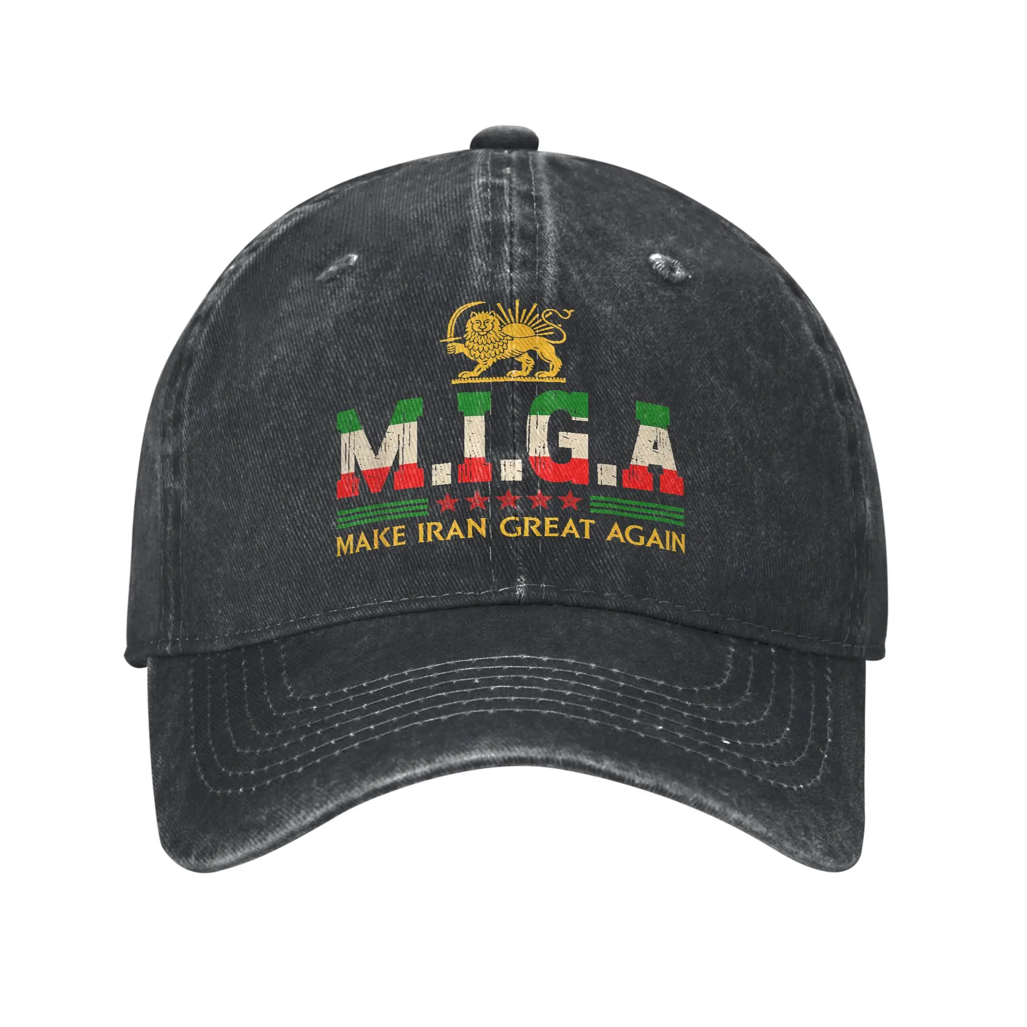 Iranian Make Iran Great Again Emblem Of Iran MIGA Baseball Cap Sun ...