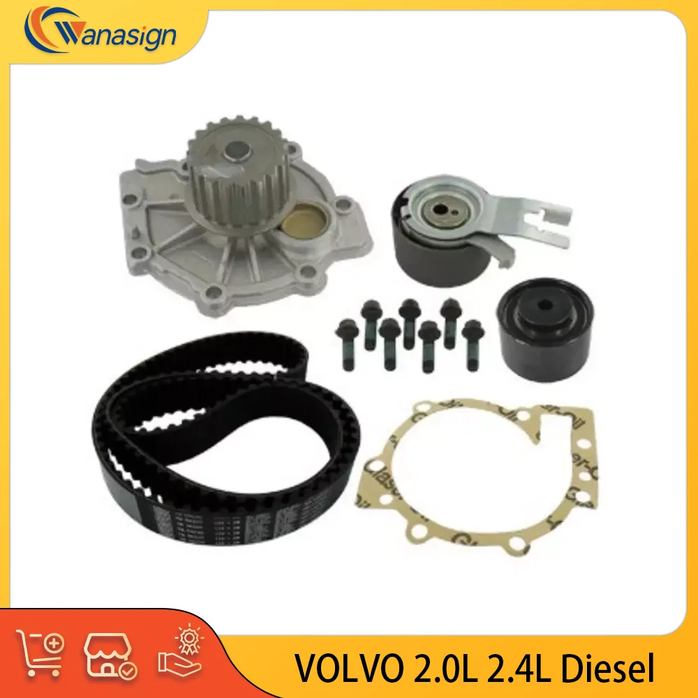 AUTO ENGINE PARTS Water Pump & Timing Belt Kit For Volvo 2.0L 2.4L FWD ...