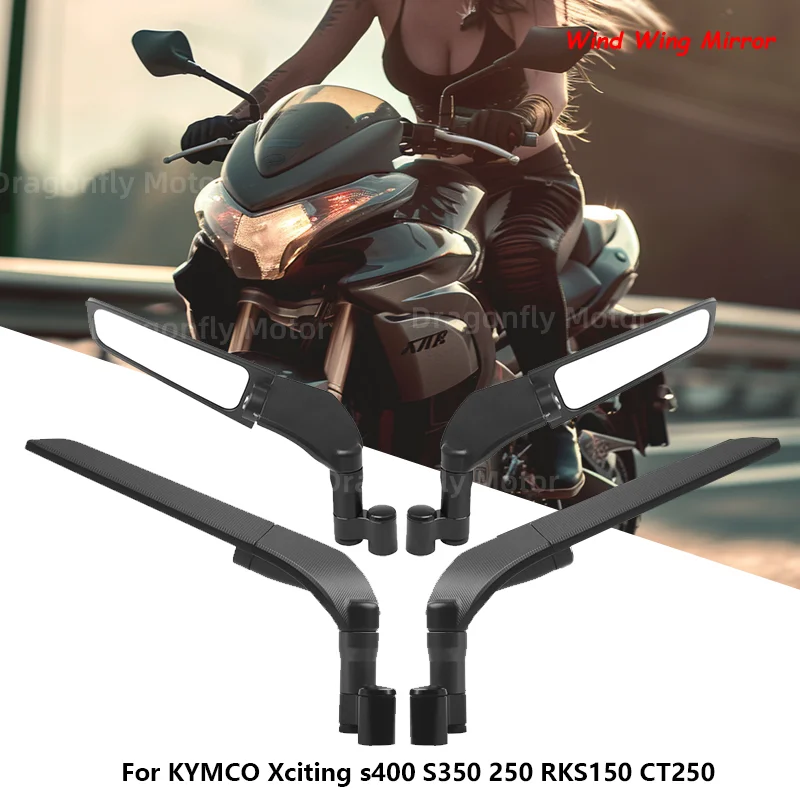 For-KYMCO-Xciting-s400-S350-250-RKS150-CT250-Universal-Motorcycle-Mirror-Wind-Wing-side-Rearview ...