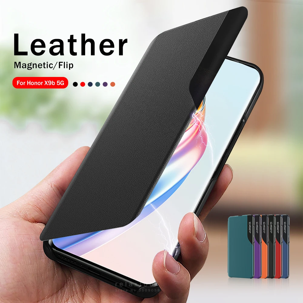 Smart-Window-View-Flip-Leather-Case-For-HonorX9b-Honor-X9b-5G-Magnetic ...