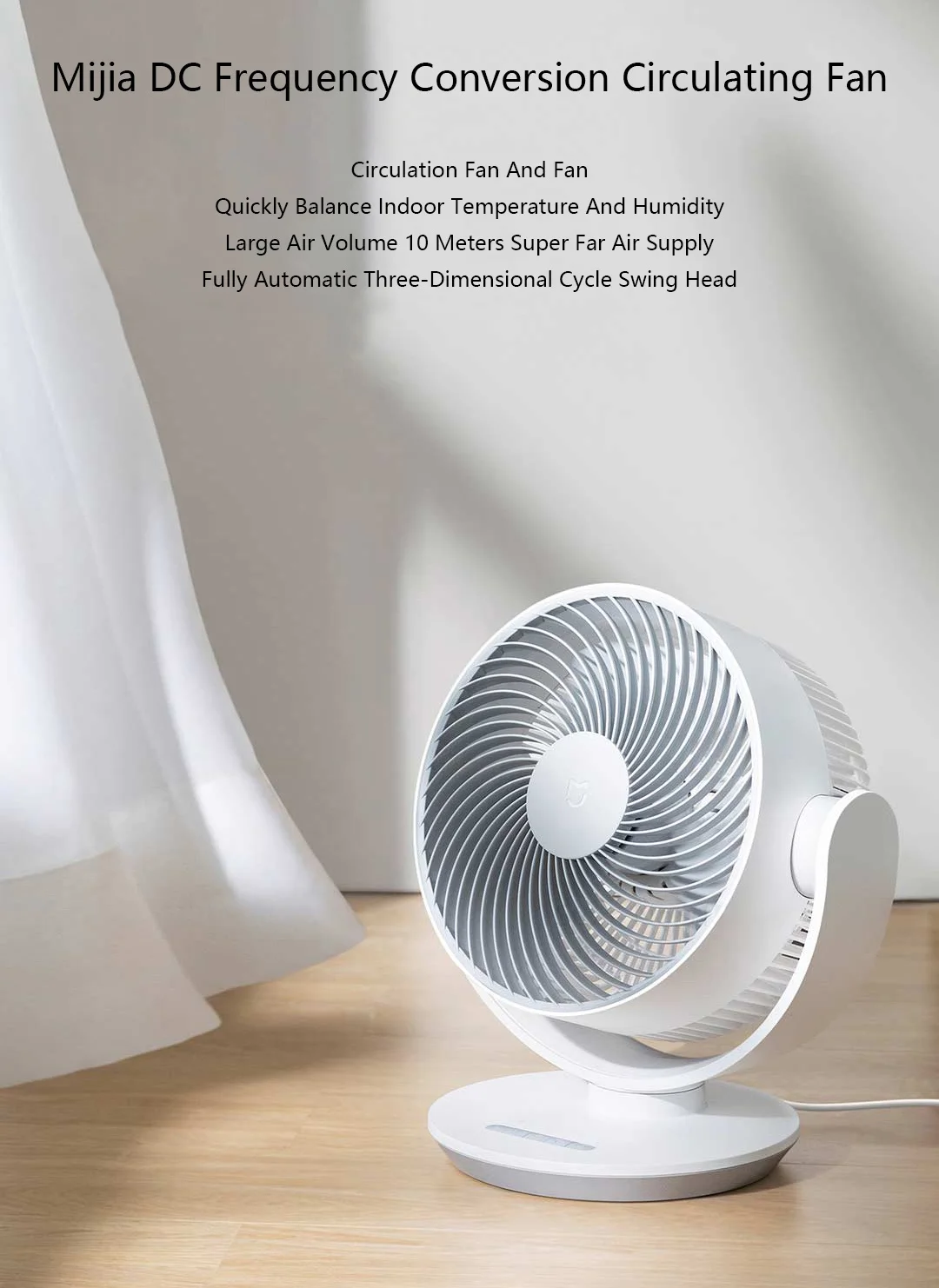 XIAOMI MIJIA Desktop Fan DC Inverter Air Circulation High Air Volume 3D ...