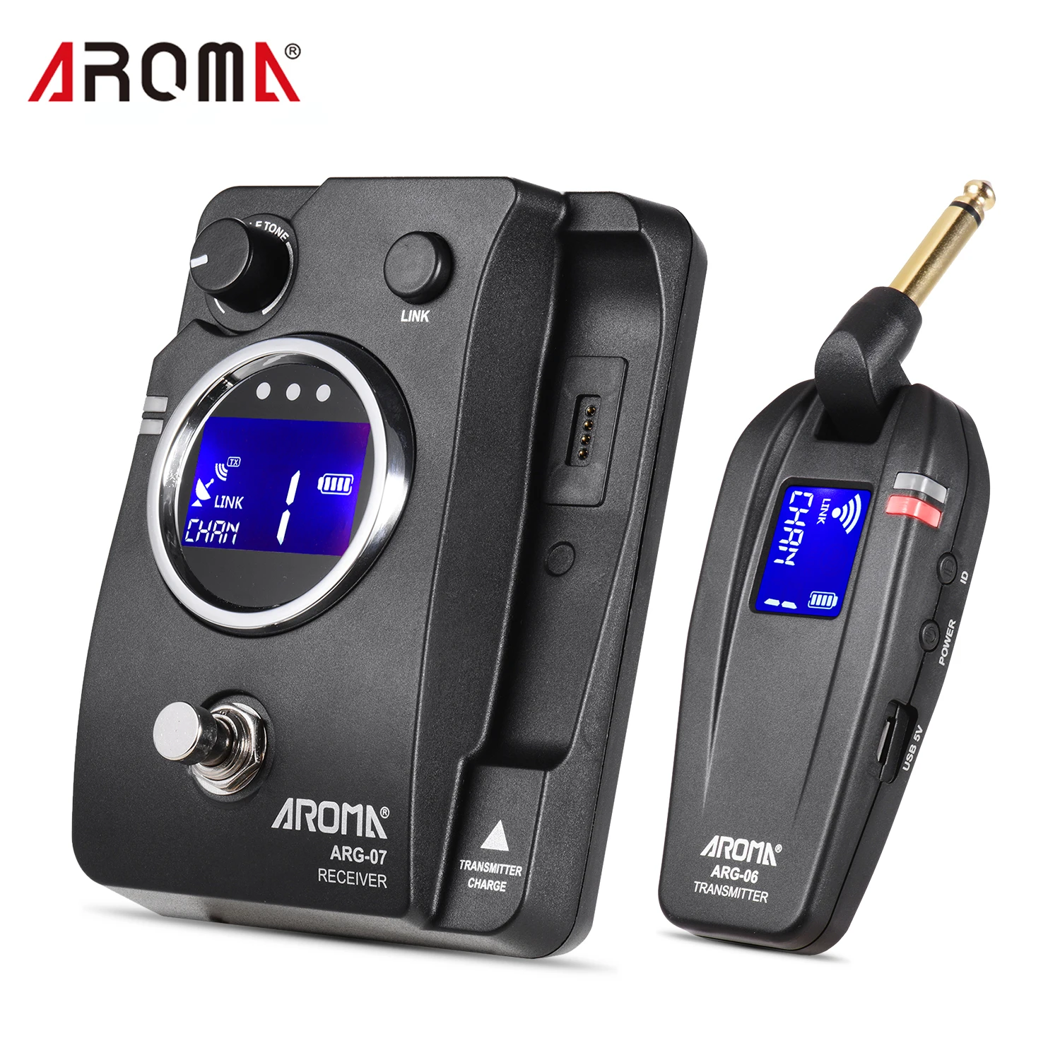 AROMA-ARG-07-Guitar-Wireless-Transmission-System-Transmisster-Receiver ...