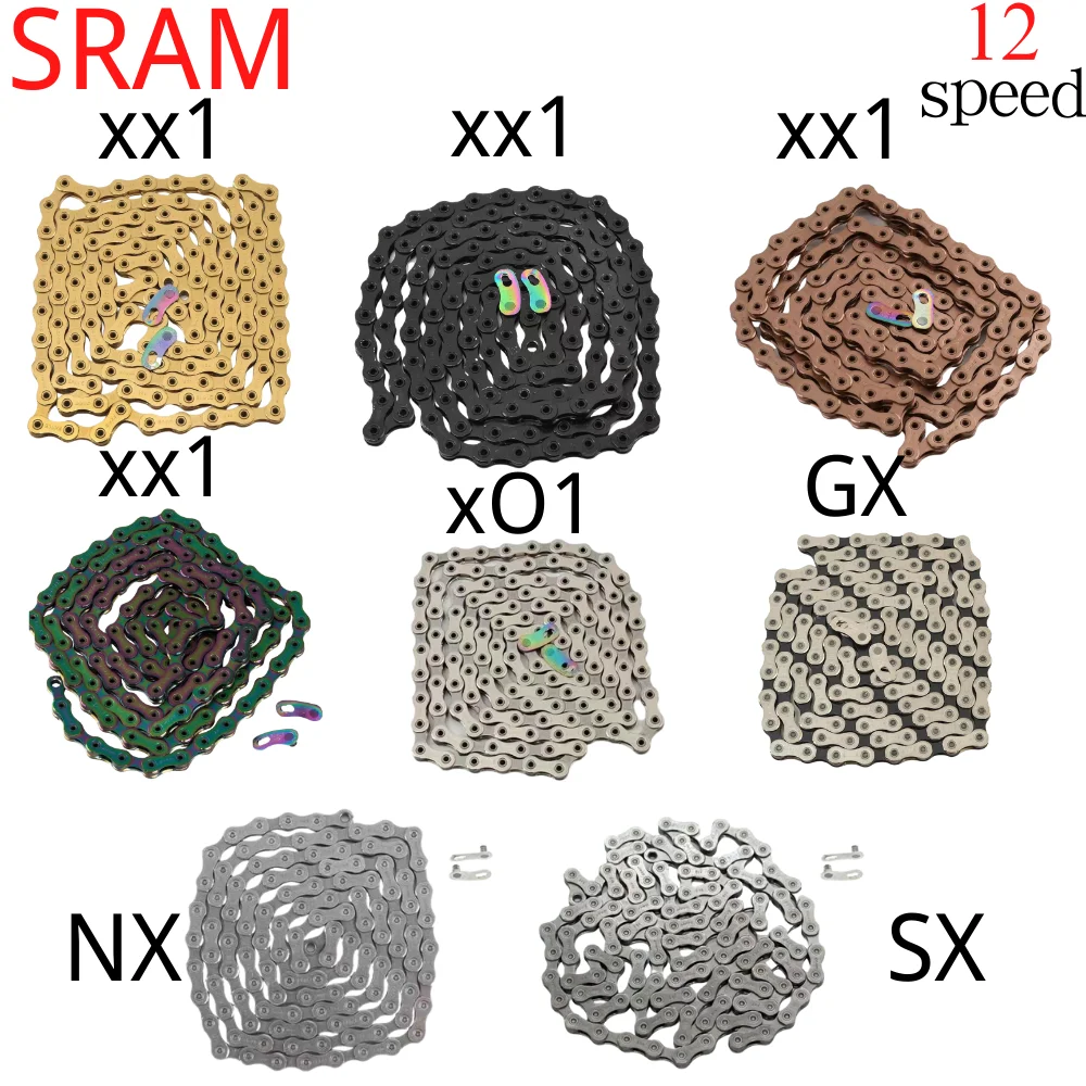 SRAM XX1 X01 GX NX SX 12 speed chain mtb chain gold rainbow coppery ...