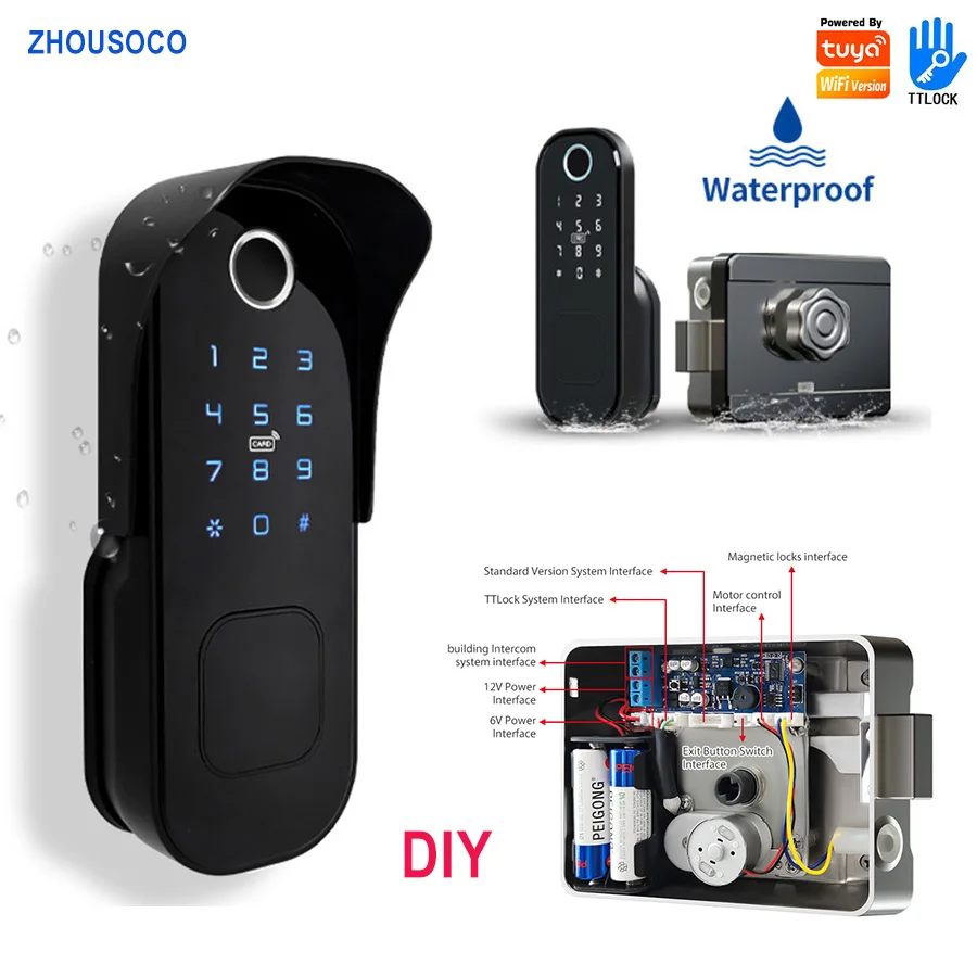 Fingerprint-Electronic-Door-Lock-Garden-Outdoor-Gate-Lock-Tuya-App-Wifi ...