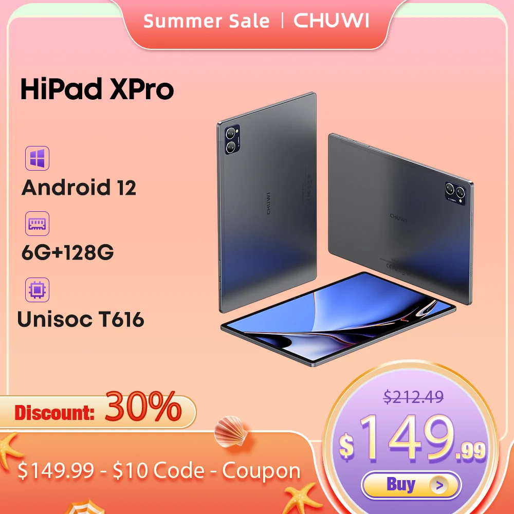 CHUWI HiPad XPro 10,51 polegadas 1920 * 1200 FHD tela Android12 Tablet ...