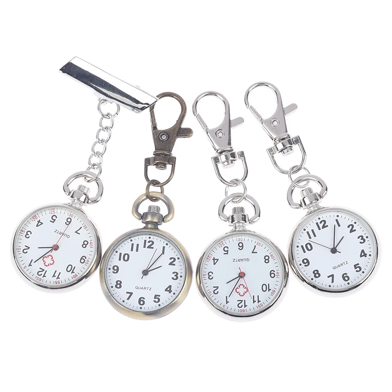1pcs-Retro-Bronze-Quartz-Vintage-Pocket-Watch-Movement-Keychain-Keyring ...