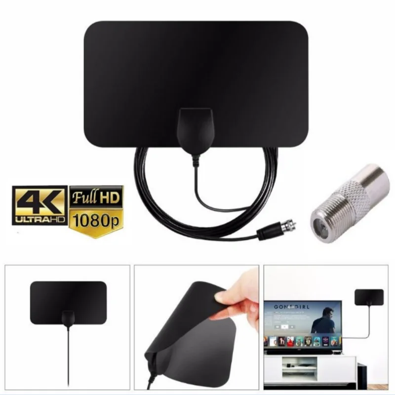 Digital TV Antenna Euramerican HDTV Box 29DBI 3M Cable Booster Indoor ...