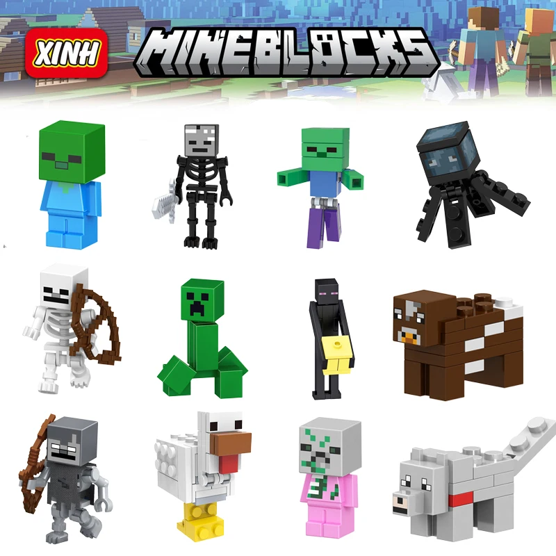 MineCrafts-Steve-Alex-demir-Golem-mini-ekilli-kal-p-oyuncaklar-MC-ekil ...