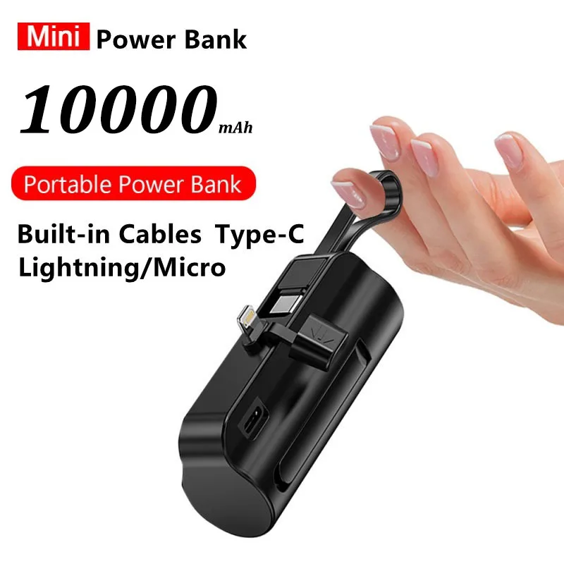 Mini Power Bank 10000mAh Portable Charging Power Bank Mobile Phone ...