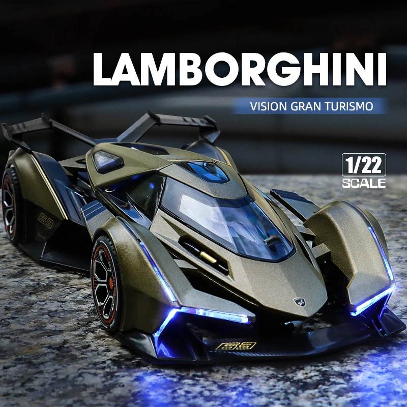1:22 Lambos Vision Gran Turismo V12 GT Alloy Model Diecast Sound Super ...