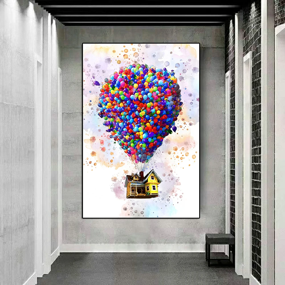 Up House Balloons Painting