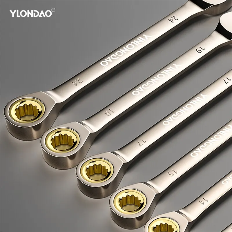 1Pc-Key-Wrench-Flexible-Golden-Ratchet-Wrenches-Torque-Universal ...