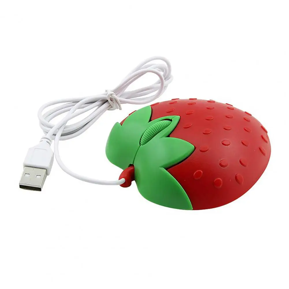 Cute-Wired-Mouse-Plug-play-Mouse-Ergonomic-Cozy-Grip-Strawberry-Mouse ...