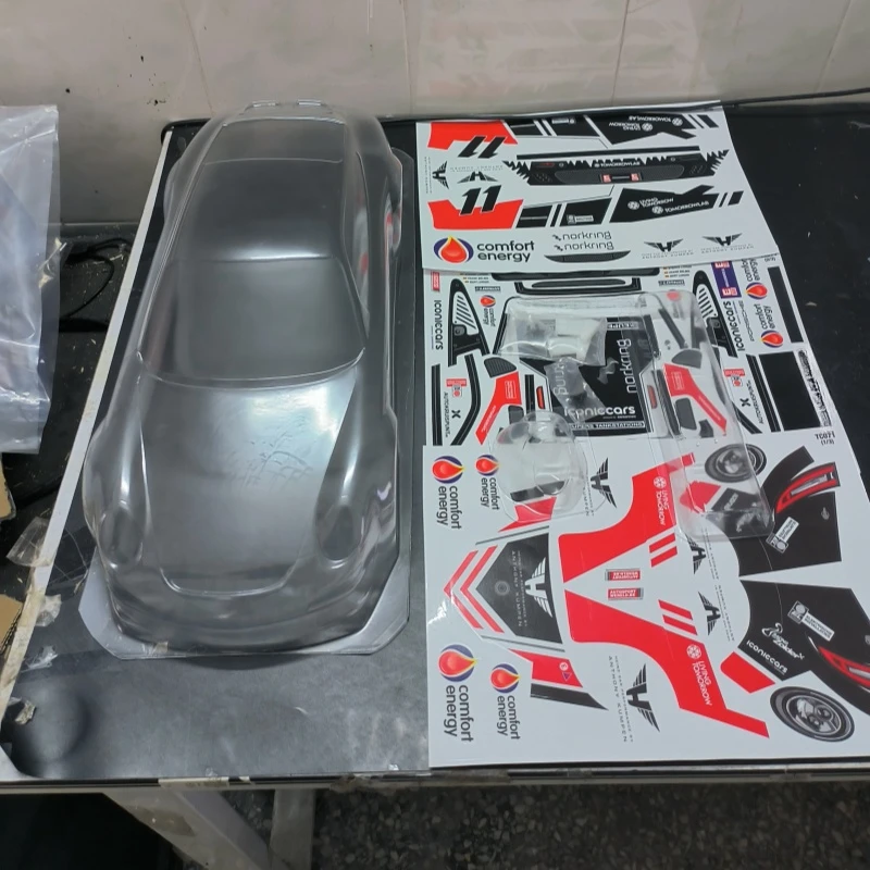 Porschee-911-RSR-Corpo-Lexan-transparente-com-asa-traseira-fivela-leve ...