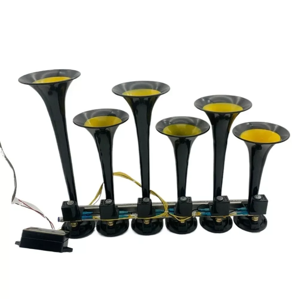 6-Tube 8-Tone 24V 12V 125dB Electric Air Horn for Trucks High-Power ...