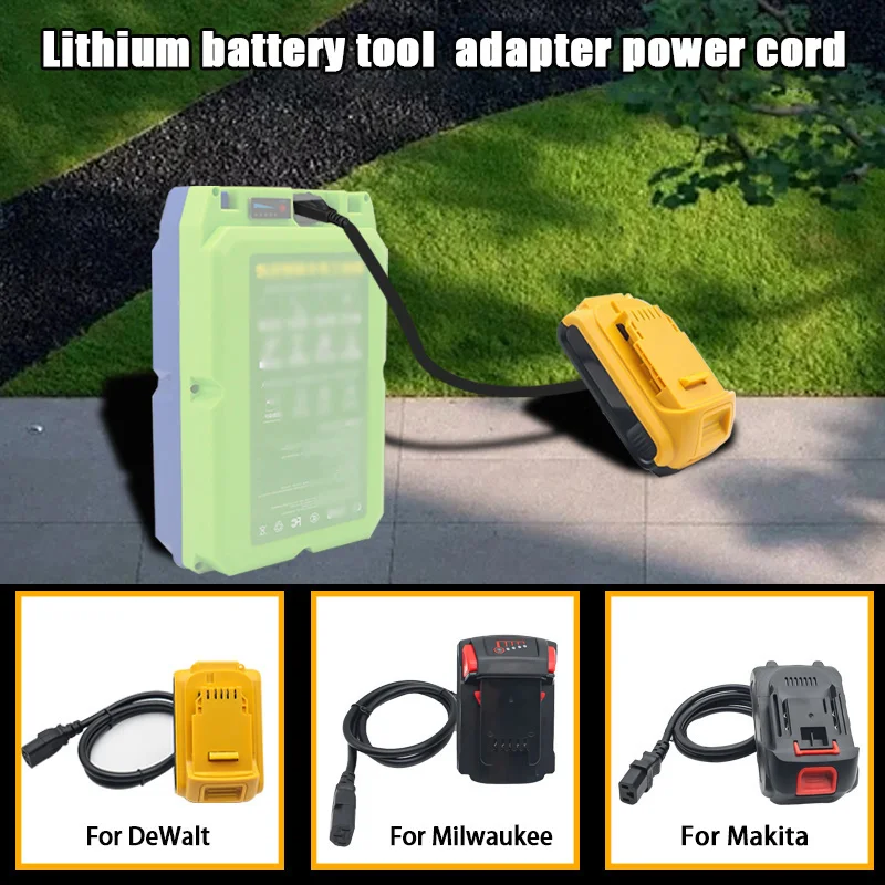 Lithium Battery Tool Adapter Power Cord For Dewalt For Milwaukee For ...