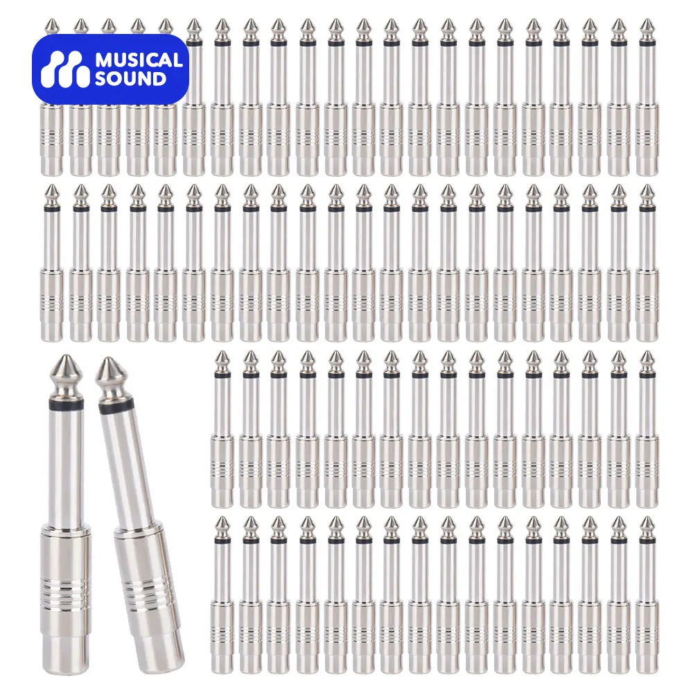 Musical-Sound-4-24-50-100-Pieces-6-35mm-Mono-Plug-Male-to-RCA-Female ...