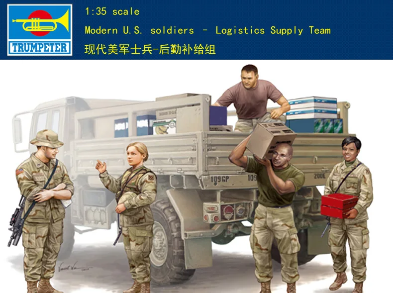 Trumpeter-1-35-00429-Military-Figures-Modern-U-S-Soldiers-Logistics ...