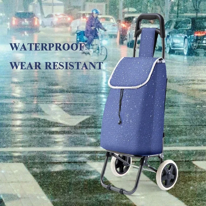 Foldable-Portable-Shopping-Cart-with-Wheels-Oxford-Cloth-Waterproof ...