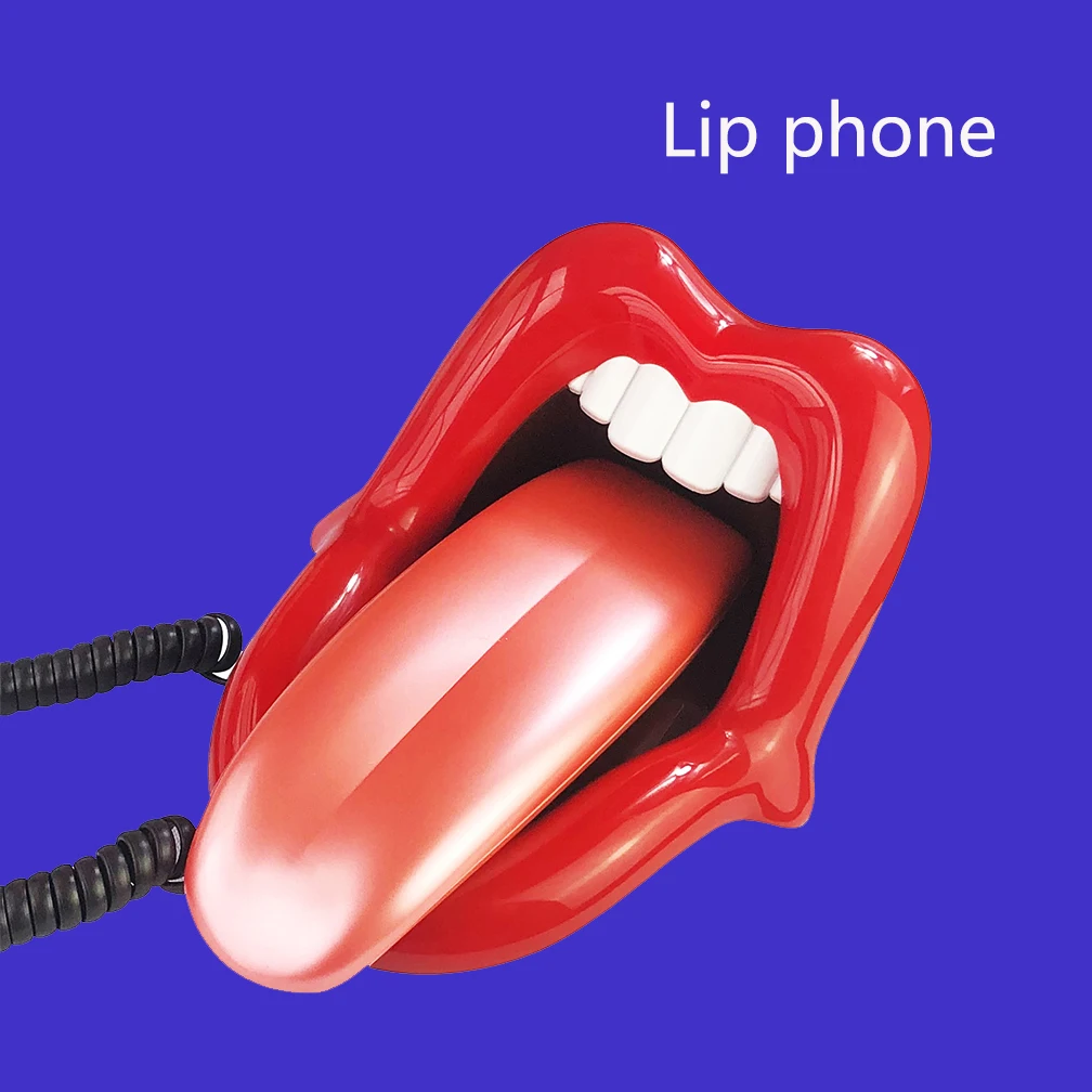 Landline-Phones-for-Home-Red-Mouth-Telephone-Novelty-Big-Tongue-Phone ...