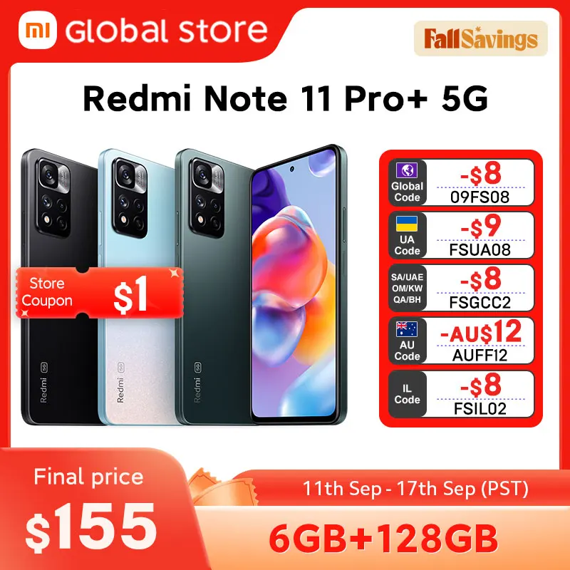 New-Global-Version-Xiaomi-Redmi-Note-11-Pro-Plus-5G-6GB-128GB-Octa-core ...