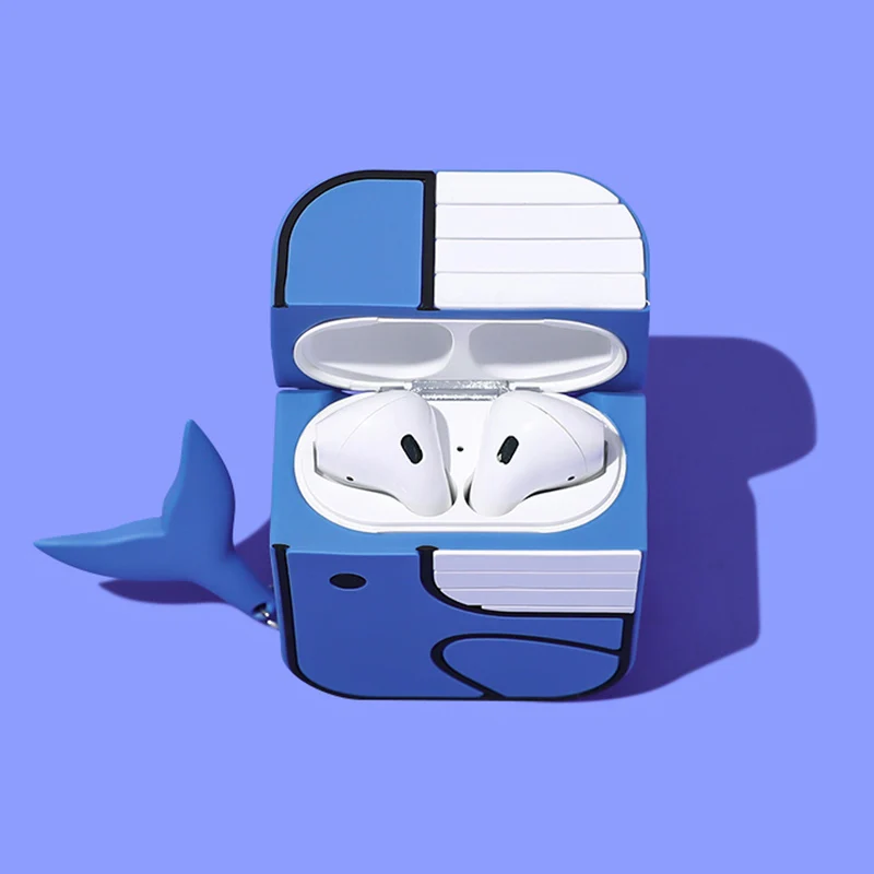 Deep Sea Whale Fish Shark Case For AirPods 1 2 Pro Shell Cartoon Soft ...