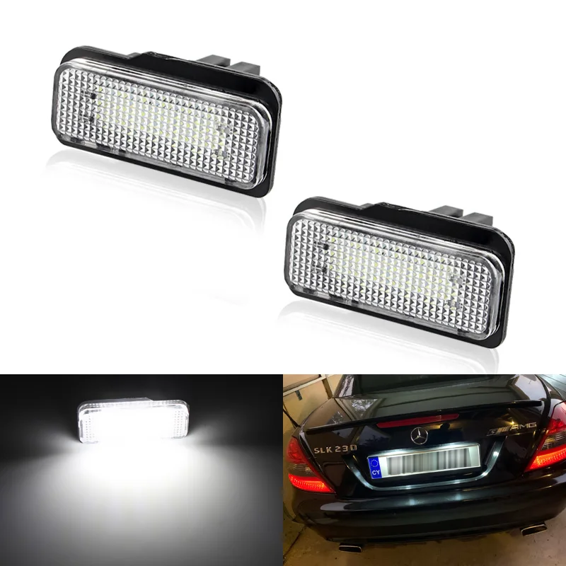 2PCS-No-Error-Canbus-Car-LED-License-Plate-Light-for-Benz-White-Number ...